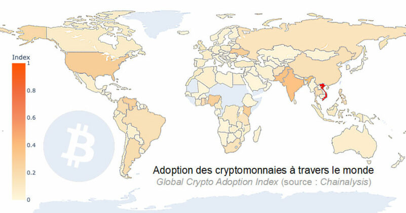 Un classement mondial de l'adoption des cryptomonnaies - bitcoin.fr